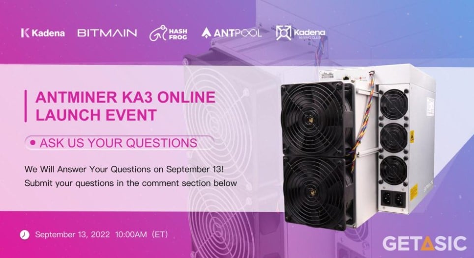 Antminer KA3 - Bitmain анонсирует новый ASIC - GetAsic